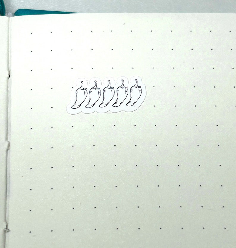 Blank Spice Rating Sticker Sheet Color in 5-chili Pepper Rating Reading ...