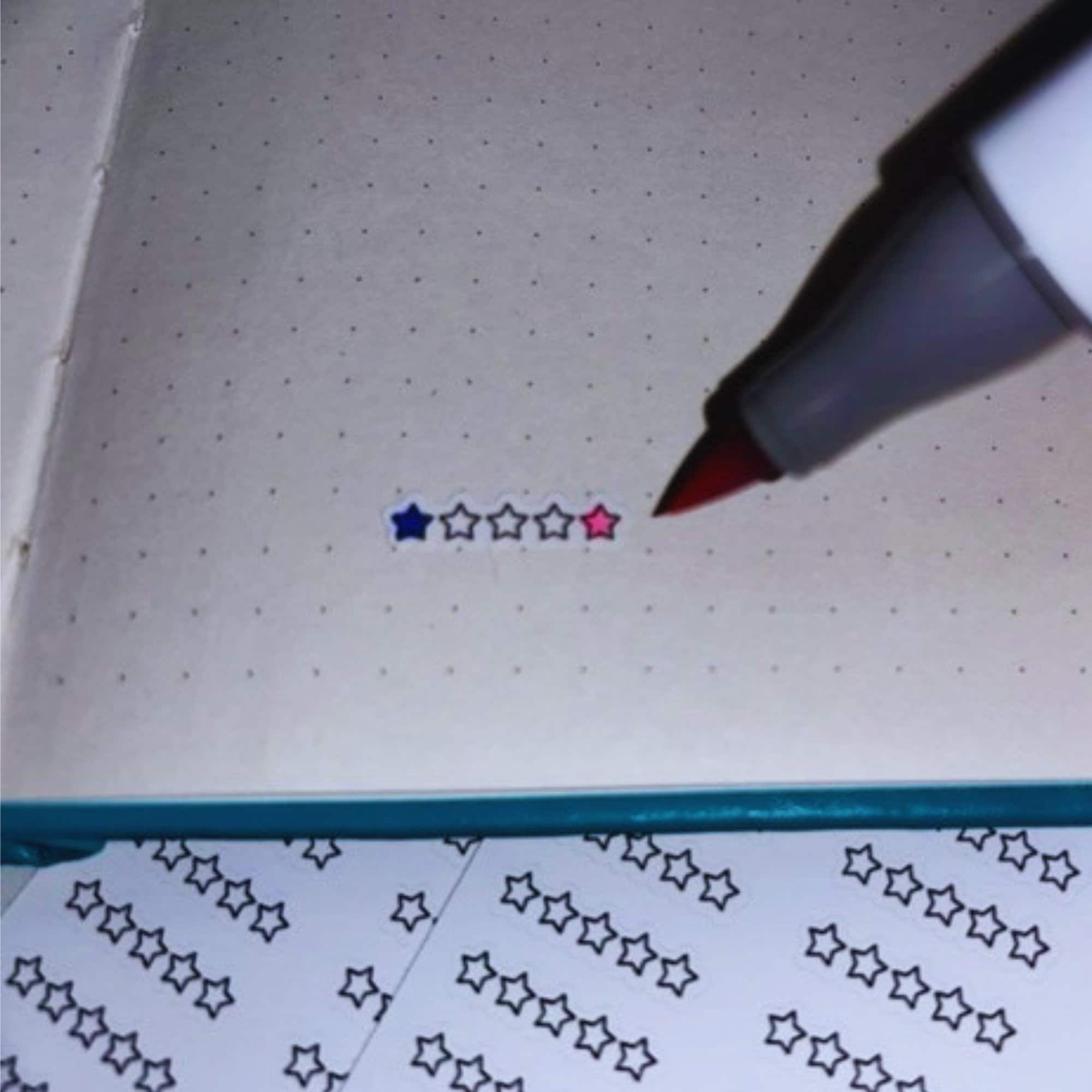 Blank Star Rating Sticker Sheet Color in 5-star Rating Reading Journal ...