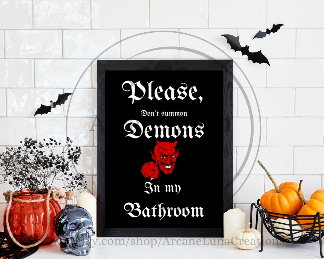 Funny Bathroom Sign Dark Humor House Decor Halloween - Etsy
