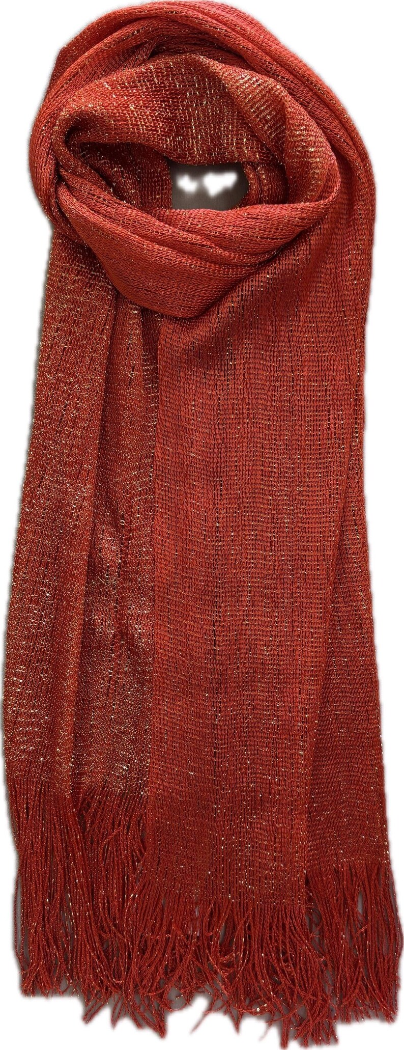 Red Metallic Rave Pashmina | Sparkly Festival Shawl Scarf | EDM Techno ...