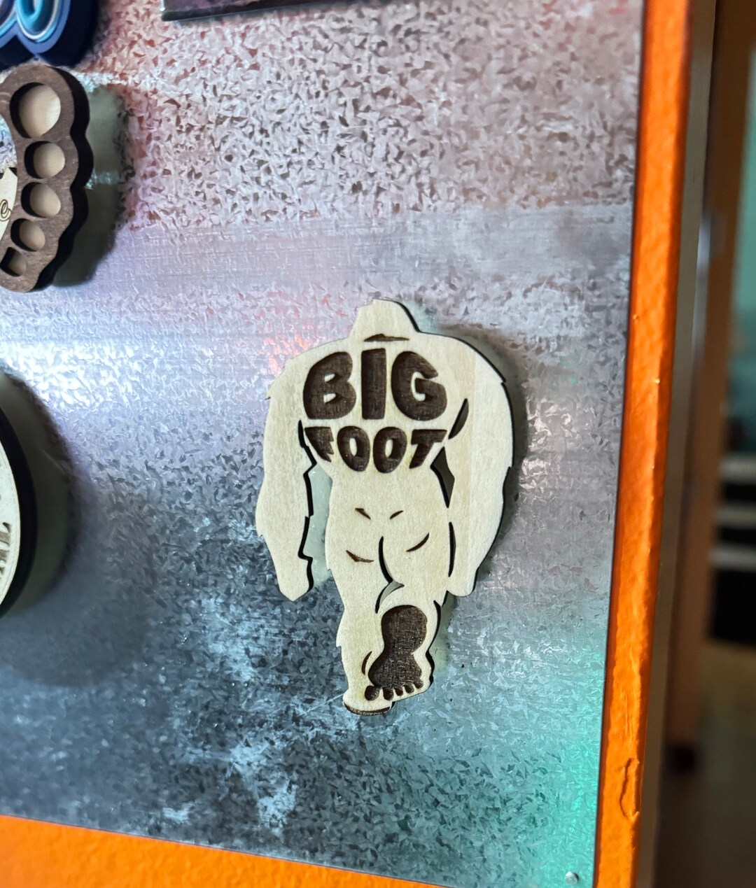 Bigfoot Rear Profile With Footprint Magnet - Etsy