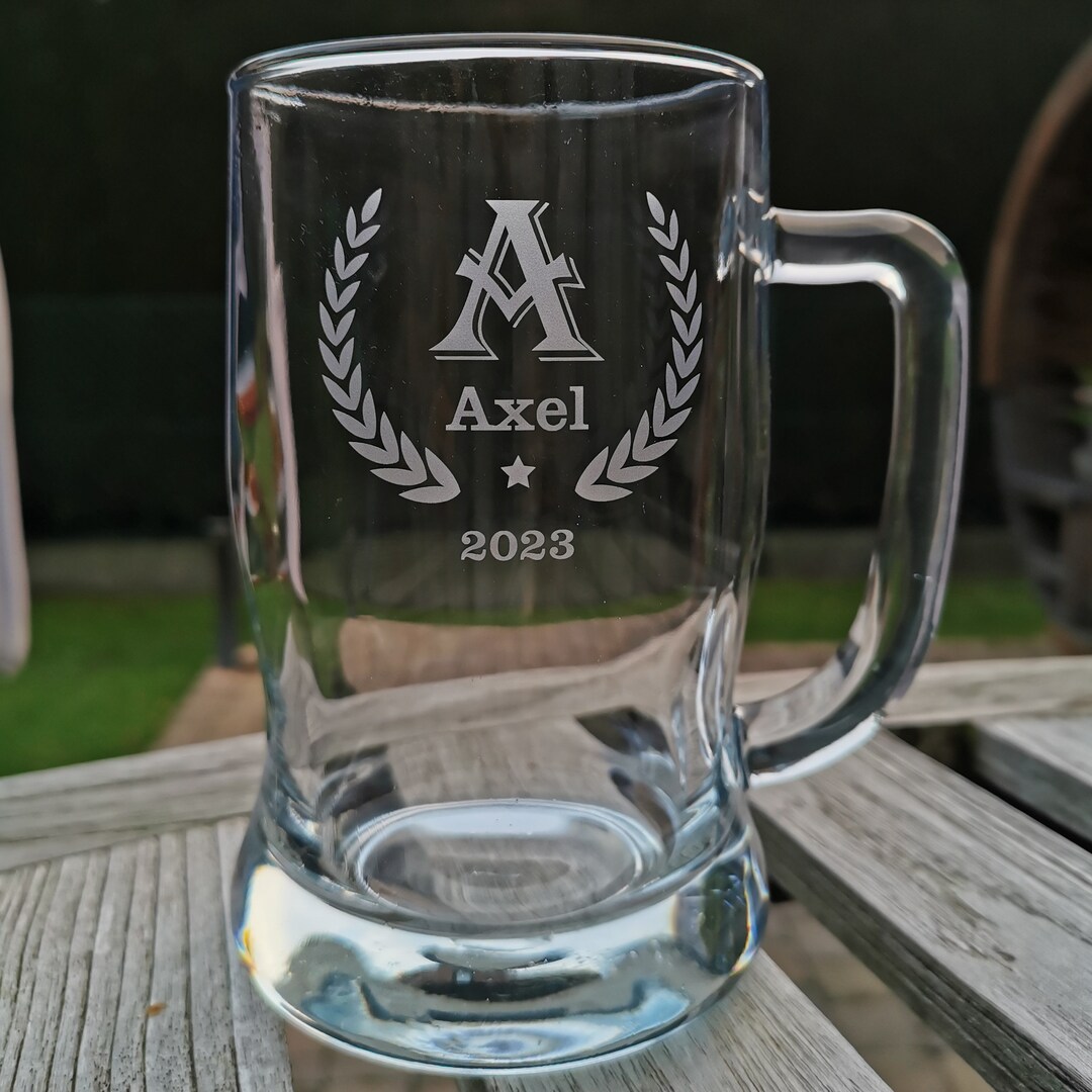 Personalised Beer Glass Pint Glass Laser Engraved Beer Mug Gifts ...