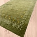 Olive Green Minimal 8 X10 Rug, Hand-knotted Solid Color Wool Rug ...