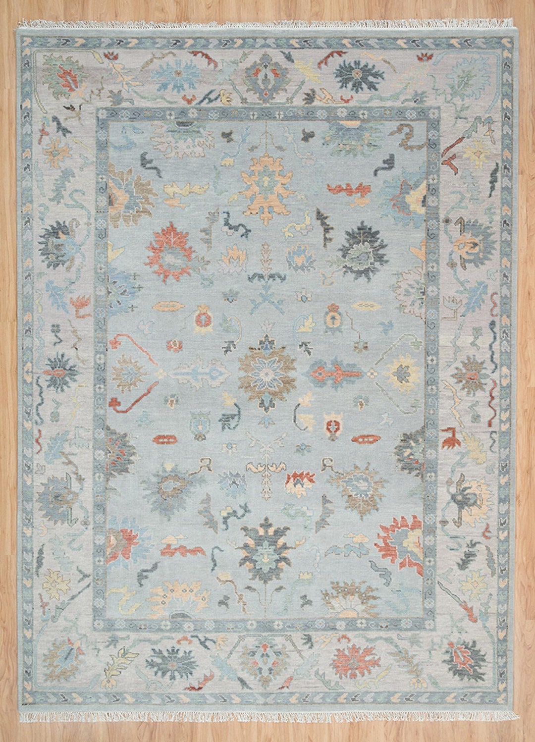 Contemporary Handmade Oushak Rug for Living Room, Bedroom 8'X10' Wool ...