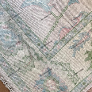 8x10 Light Pink Multi Size Contemporary Oushak Rug Soft Pink Accent 5x8 ...