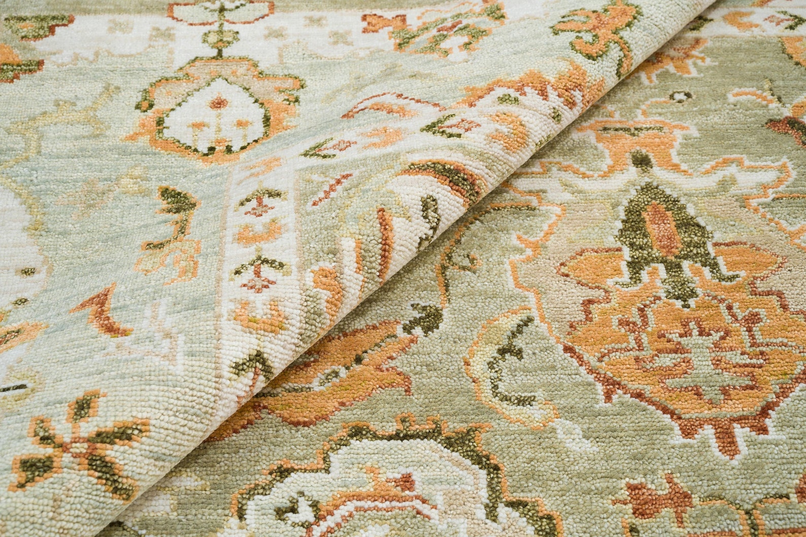 8'X10' Embassy Green and Shale Color Rug | New Handmade Oushak Rug ...