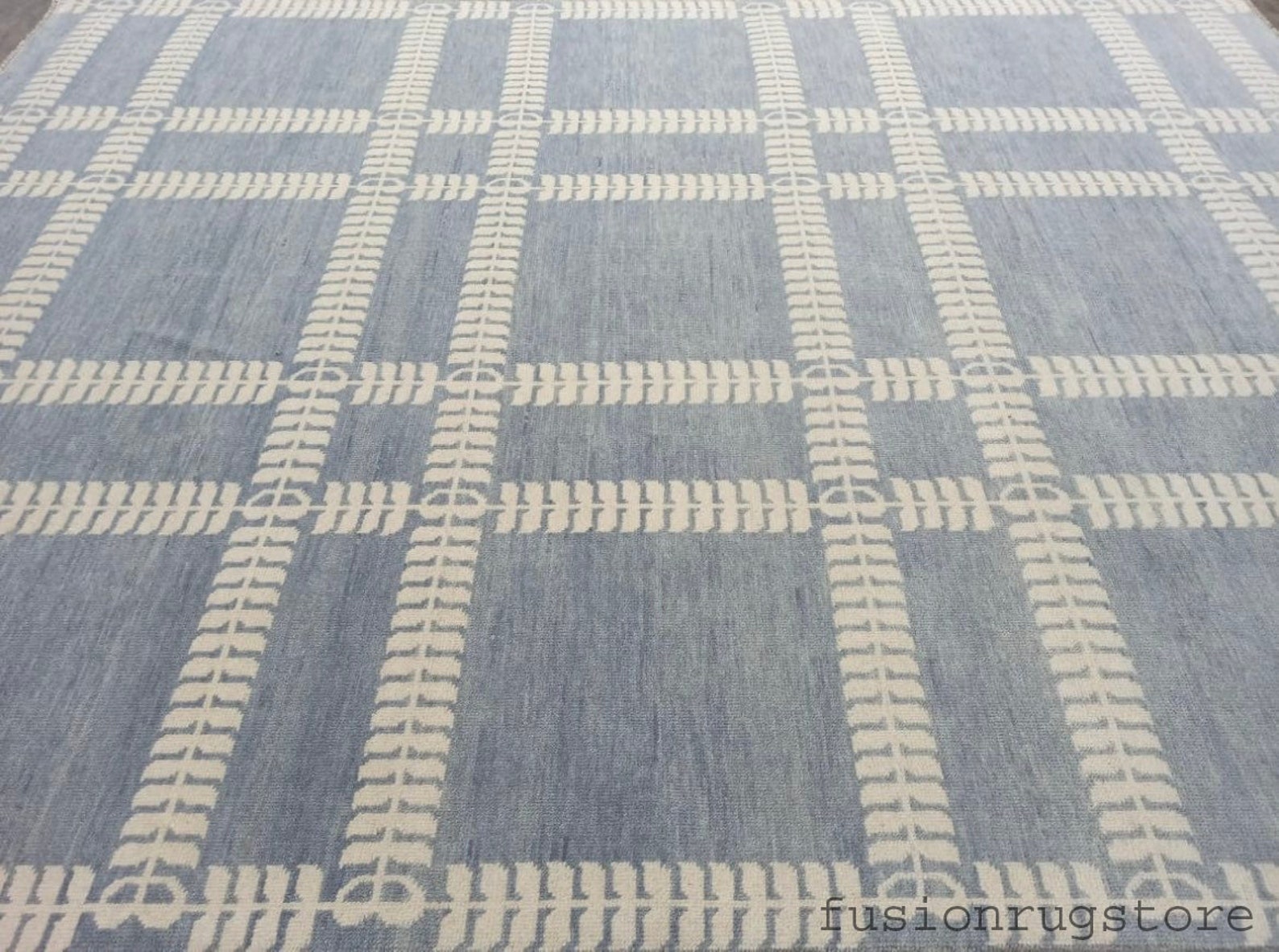 Turkish Gray Rug With White Accent Oushak Made to Order in Any Size ...