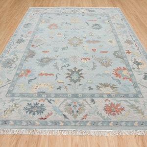 Contemporary Handmade Oushak Rug for Living Room, Bedroom 8'X10' Wool ...