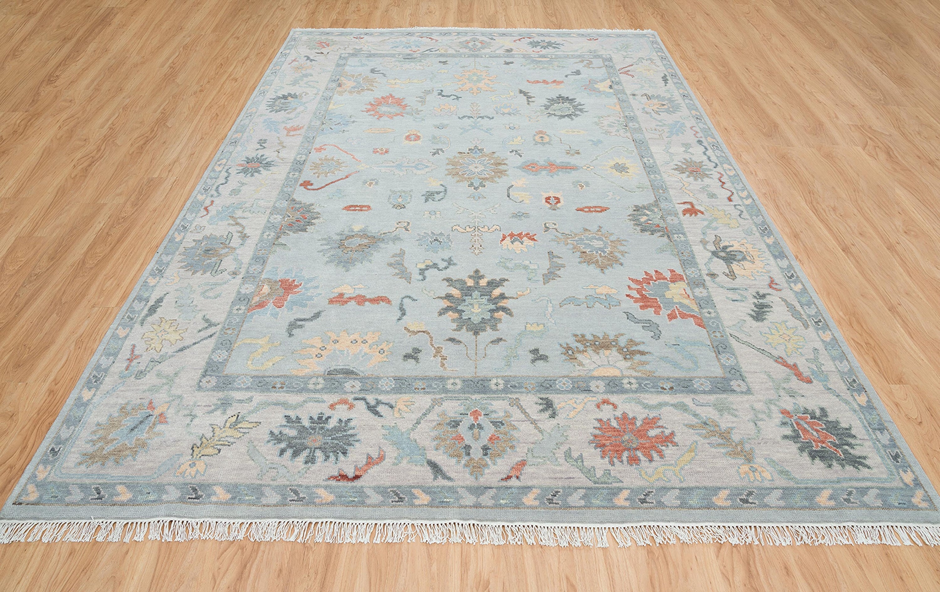 Contemporary Handmade Oushak Rug for Living Room, Bedroom 8'X10' Wool ...