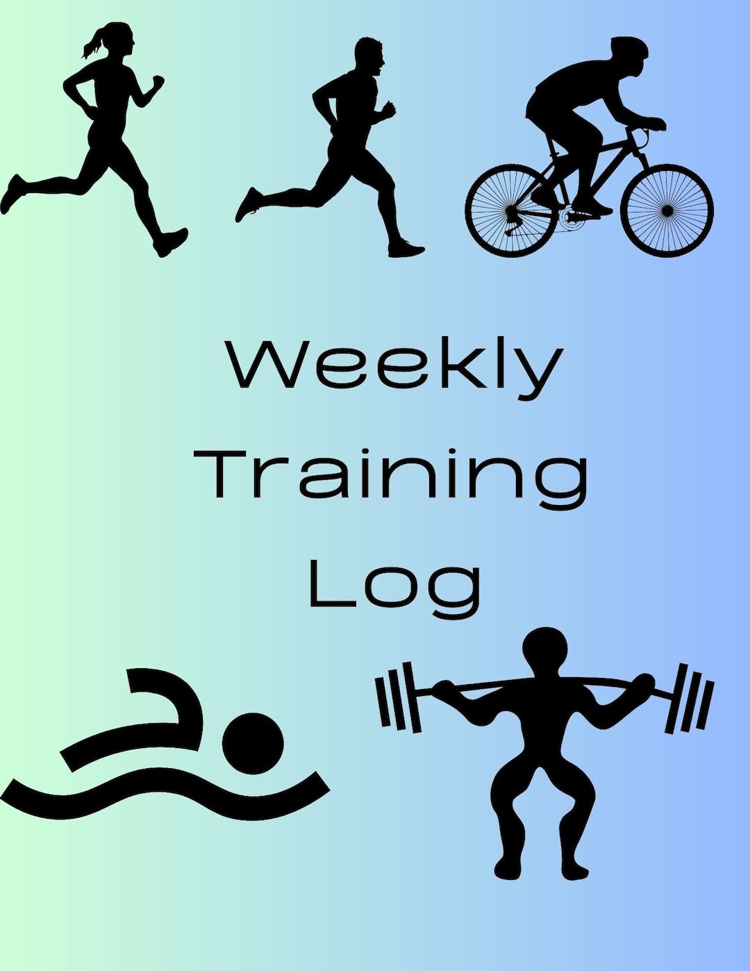 Weekly Training Log for Runners, Triathletes and Everyone in Between - Etsy