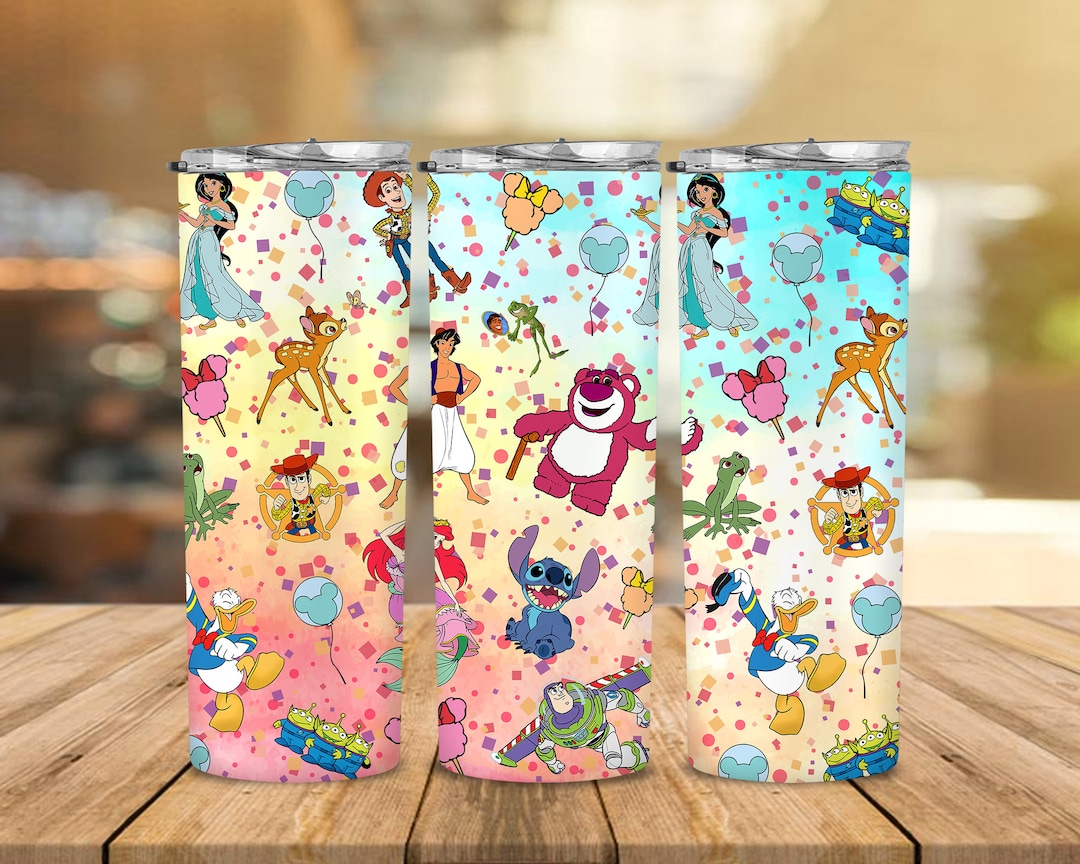 Cartoon Tumbler Wrap, 20oz Skinny Tumbler Wrap, Cartoon Character ...
