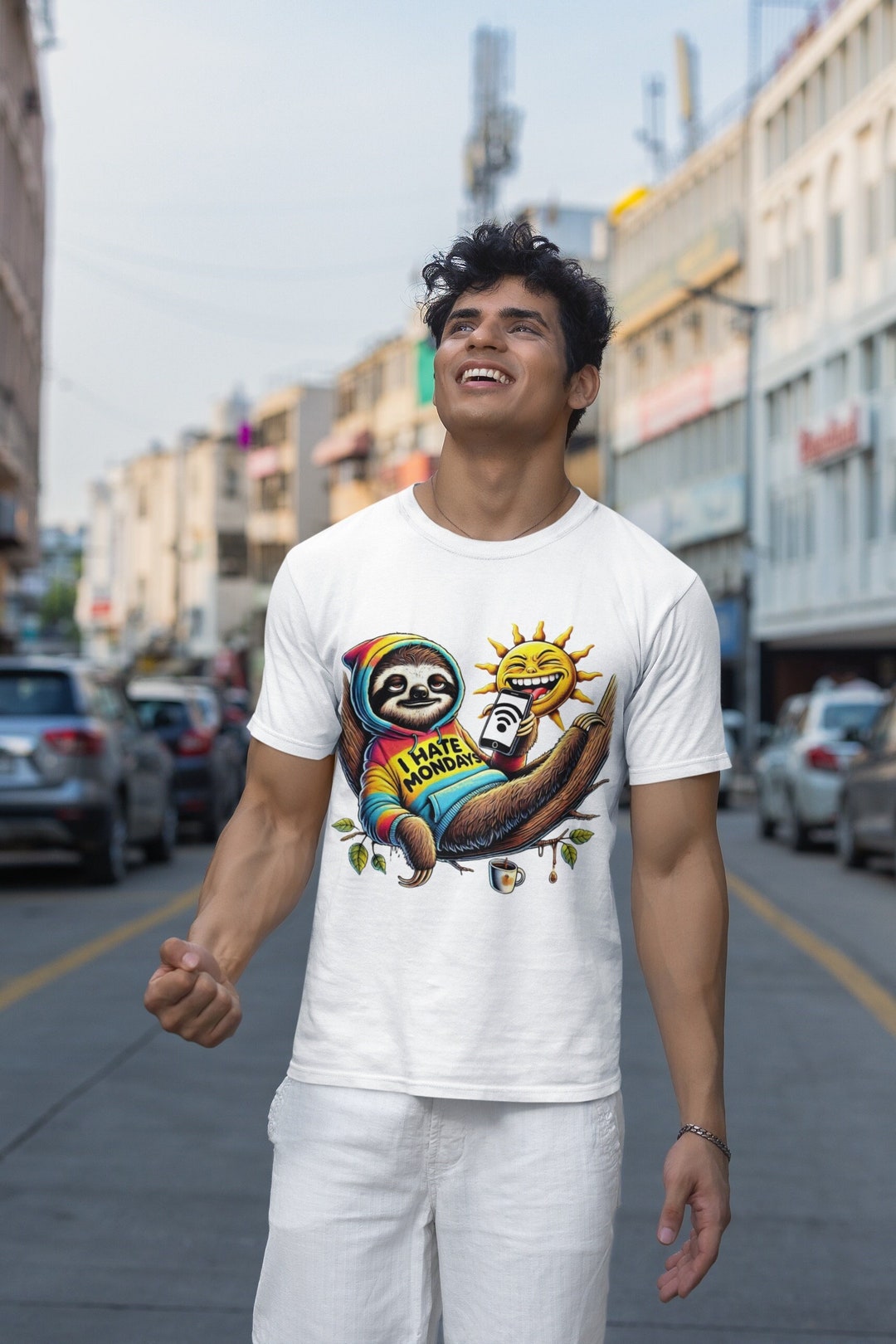 Funny Ihate Mondays Sloth T-shirt | Perfect Lazy Day Attire for Monday ...