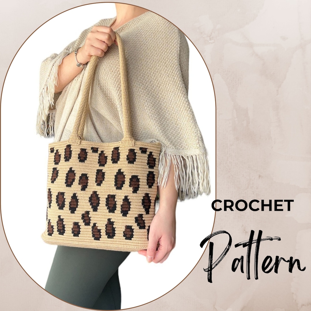 Leopard Print Crochet Pattern,tapestry Crochet Bag Pattern,wayuu ...