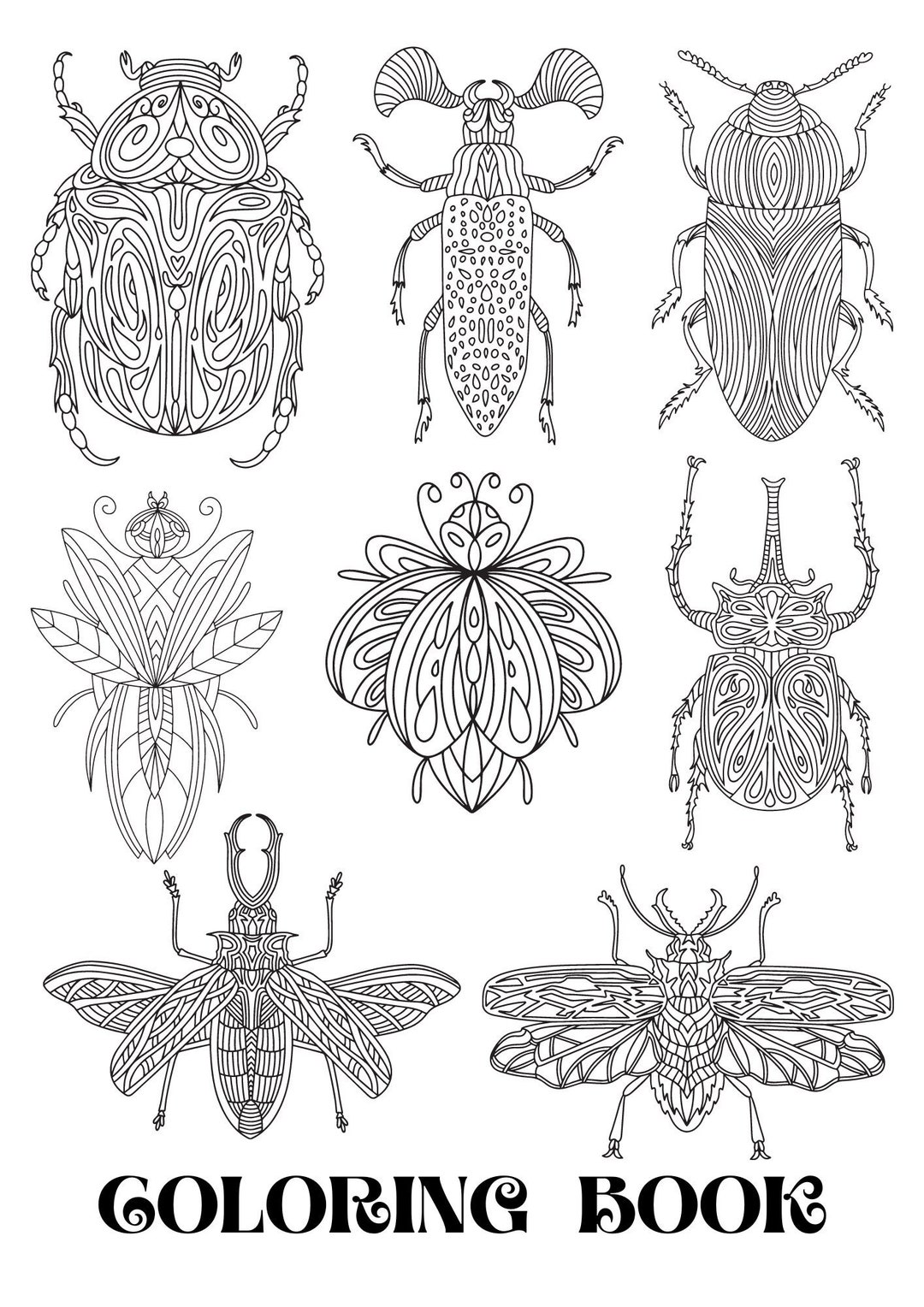 Insect Colouring Mindfulness Book for Adults: Explore Serene - Etsy