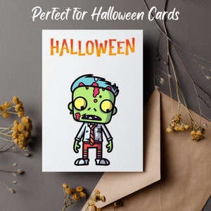 Cute Halloween Zombie Clipart 1 | 10 Transparent PNG L Digital Art ...