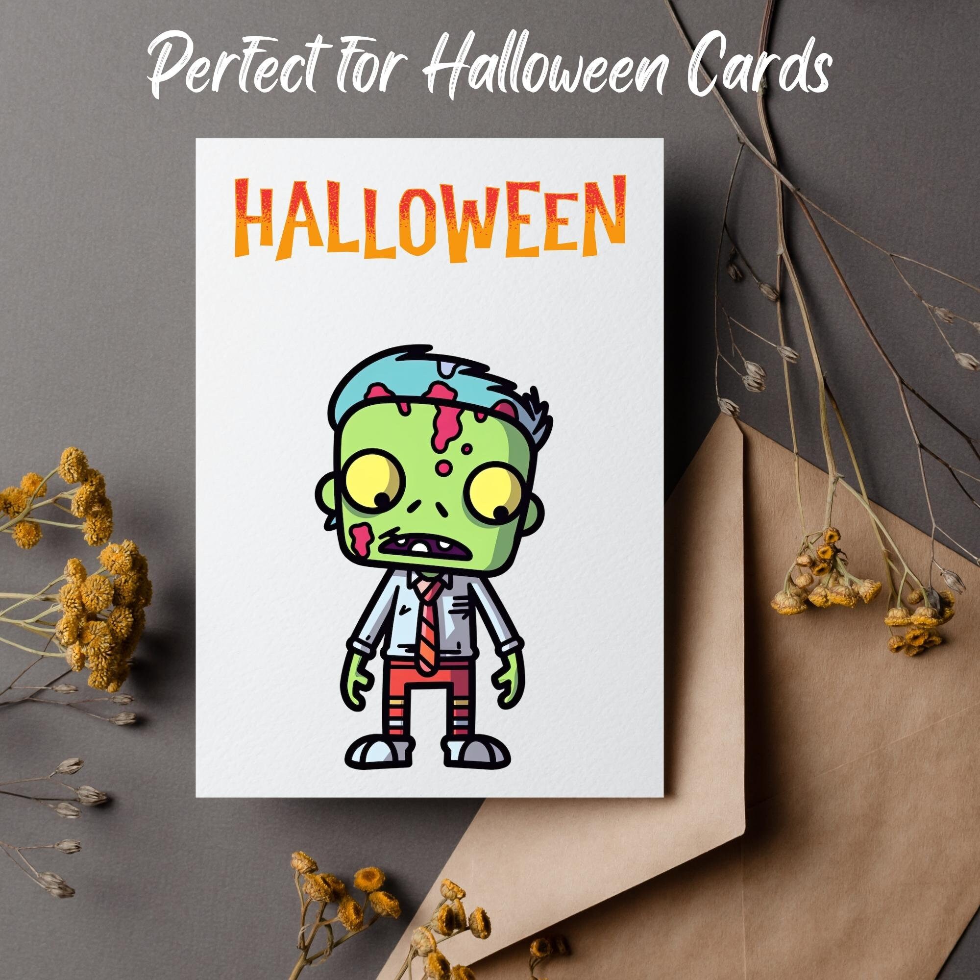 Cute Halloween Zombie Clipart 1 | 10 Transparent PNG L Digital Art ...