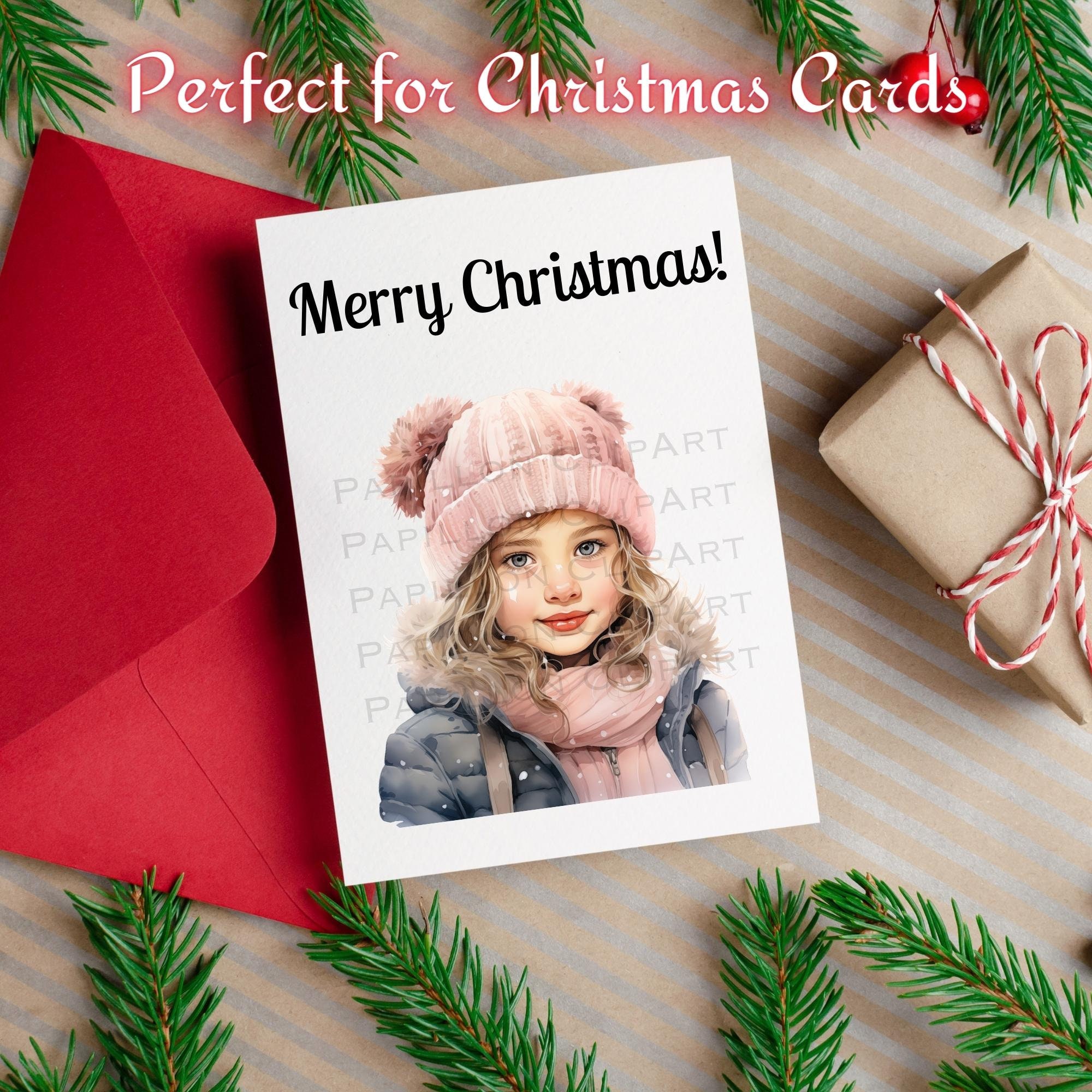 Pink Winter Girl Clipart Bundle 10 Transparent PNG L Watercolor Winter ...