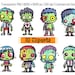 Cute Halloween Zombie Clipart 1 | 10 Transparent PNG L Digital Art ...