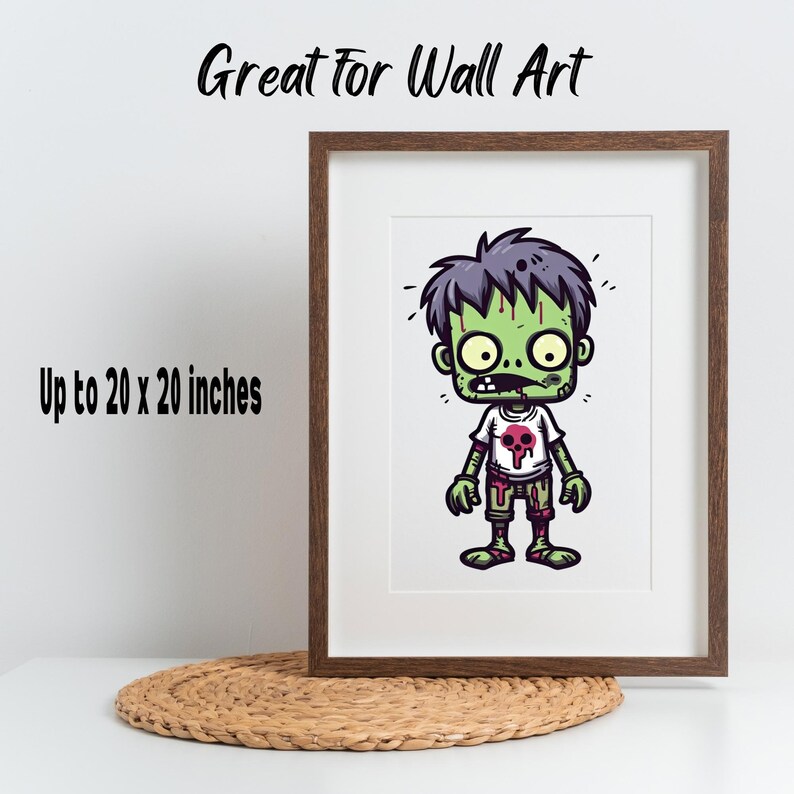 Cute Halloween Zombie Clipart 1 | 10 Transparent PNG L Digital Art ...