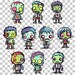 Cute Halloween Zombie Clipart 1 | 10 Transparent PNG L Digital Art ...