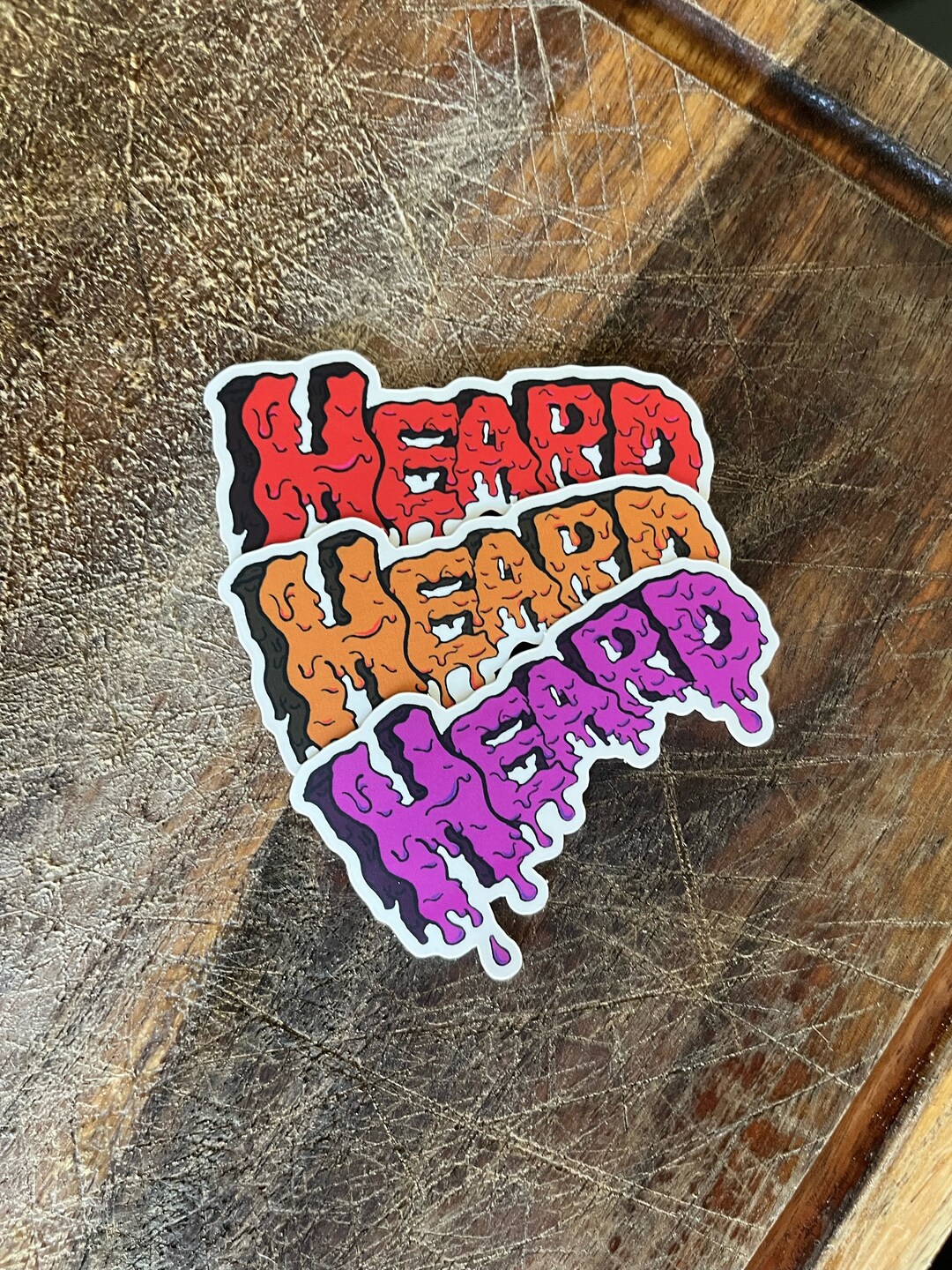Sticker 3 Pack Heard Chef Sticker, Ketchup (red), Nacho Cheese (orange ...