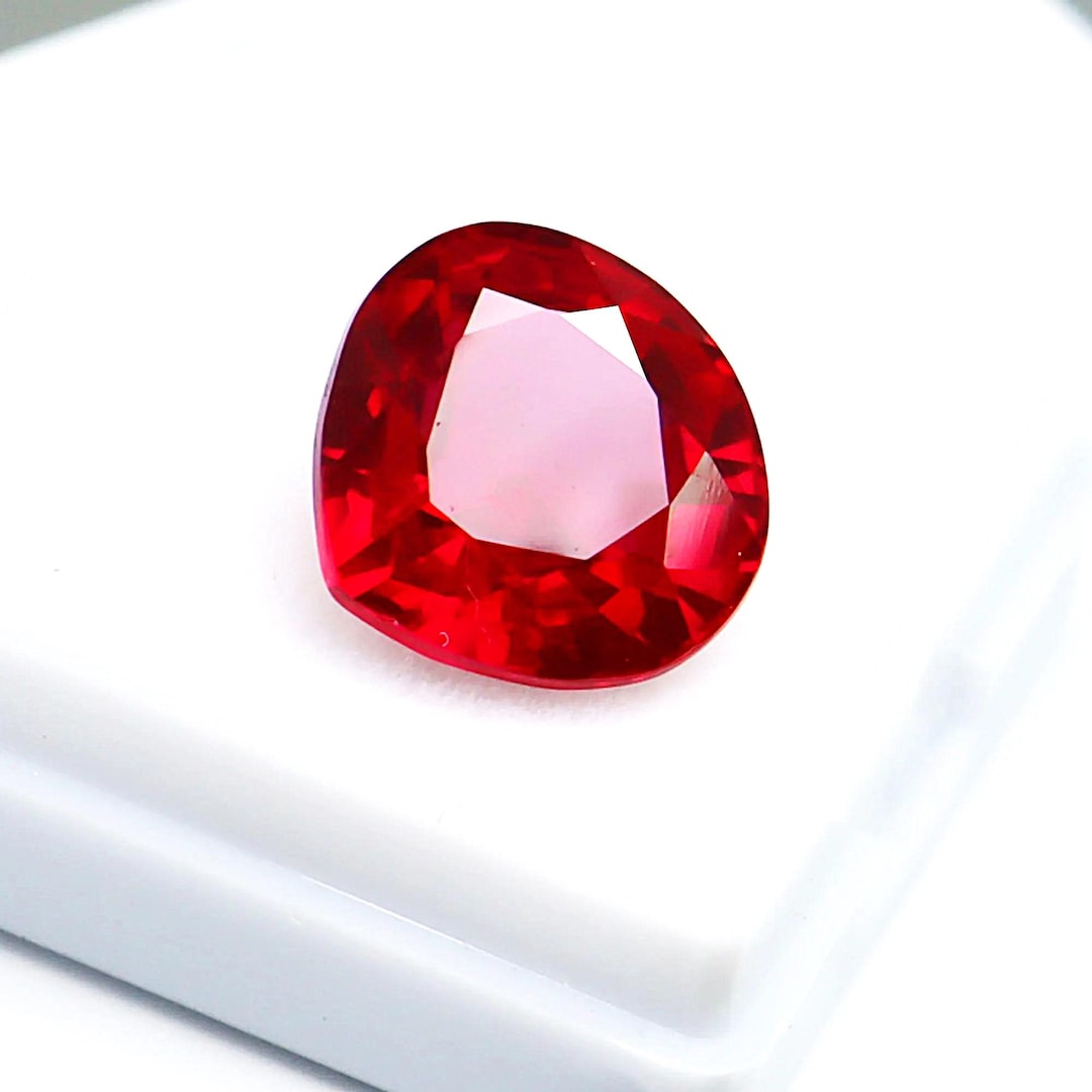 AAA+ Natural Mozambique Blood Red Ruby With Certified Gemstone Use Ring ...