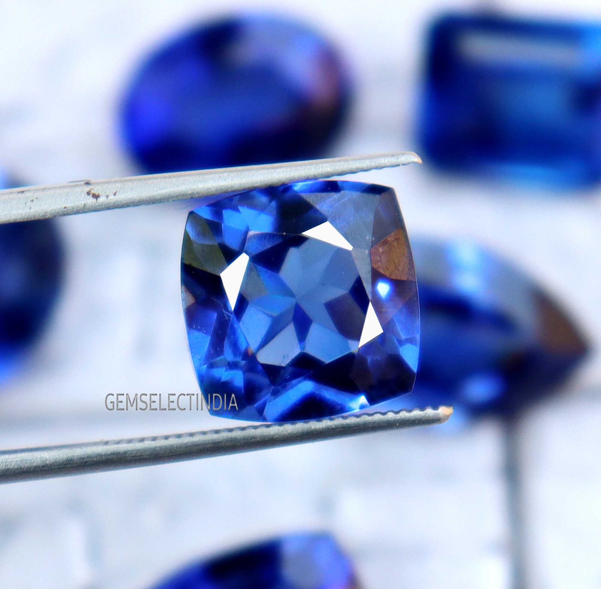 MIX SHAPE Blue Sapphire 60 Cts Lot Natural Faceted Srilankan Certified ...