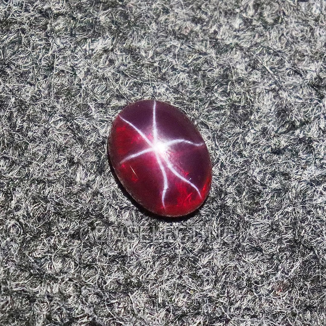Natural Burmese Star Ruby Cabochon: 14.20 CT Oval Gemstone With ...