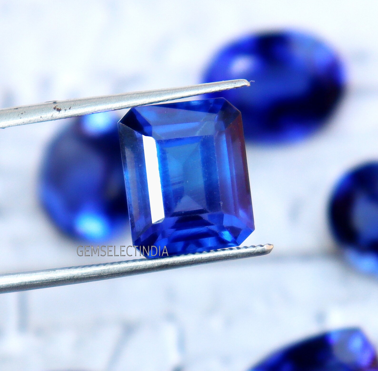 MIX SHAPE Blue Sapphire 60 Cts Lot Natural Faceted Srilankan Certified ...