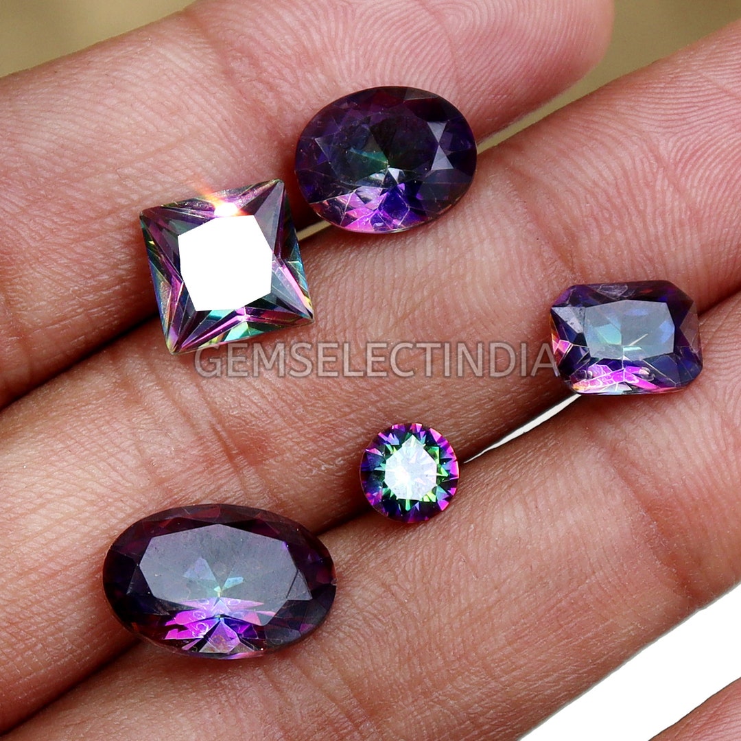 Mix Shape 5 Pcs Alexandrite Gemstone Multi Color Alexandrite Stone 12 ...