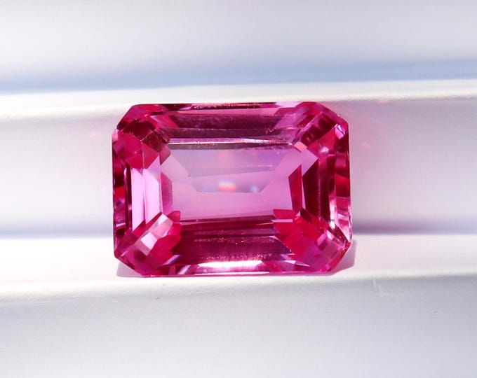 AAA+ Pink Spinel Flawless Natural Spinel Stone Emerald Cut 11 Ct Loose ...