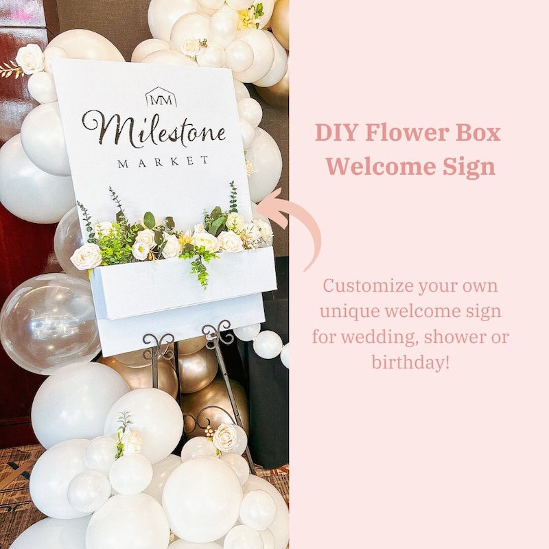 Welcome Sign With Flower Box - Etsy