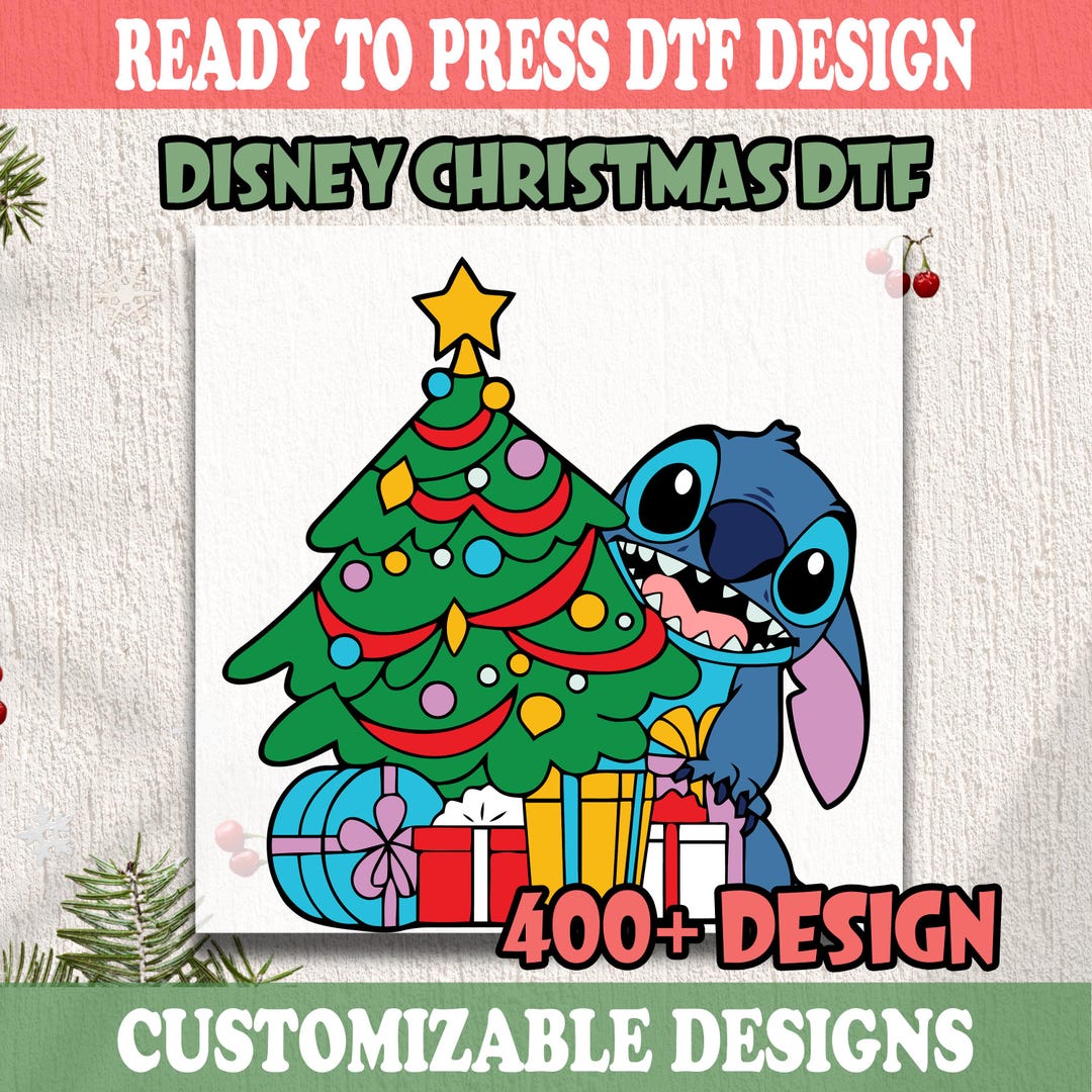 Christmas Dtf, Disney Stitch Dtf, Stitch Vacation, Disney Heat Transfer ...