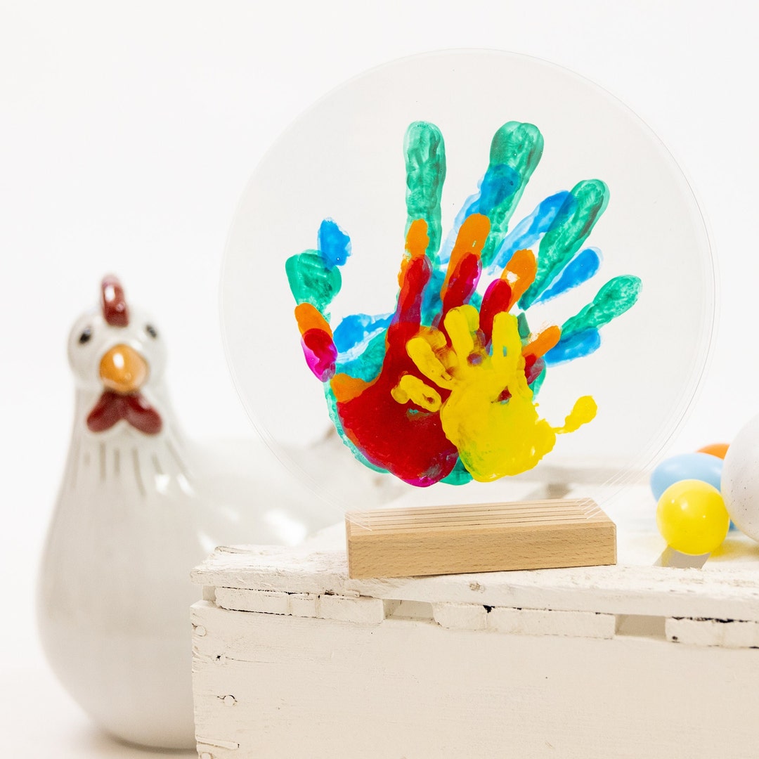 Handprint Kit for Family of 5, Handprints With Colorful Acrylic Paint ...