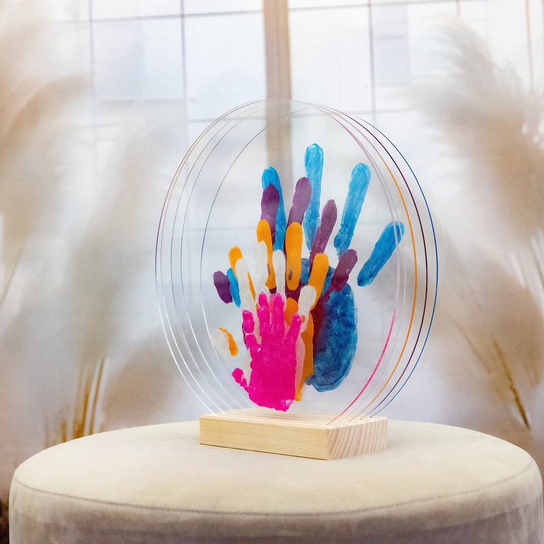 Kit Empreinte de mains pour Famille de 5 Traces de mains avec Peinture ...