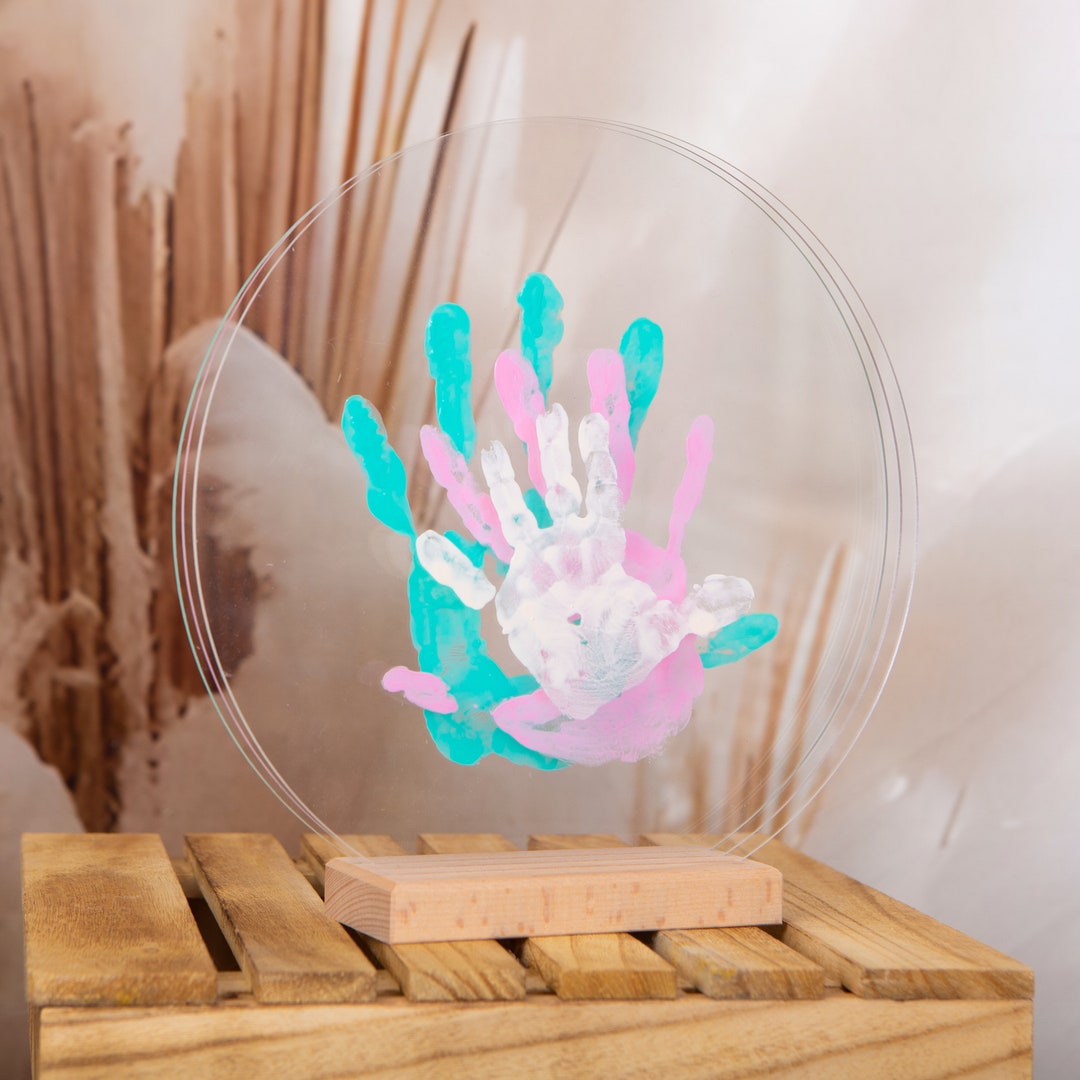 Handprint Kit for Family of 3, Handprints With Colorful Acrylic Paint ...