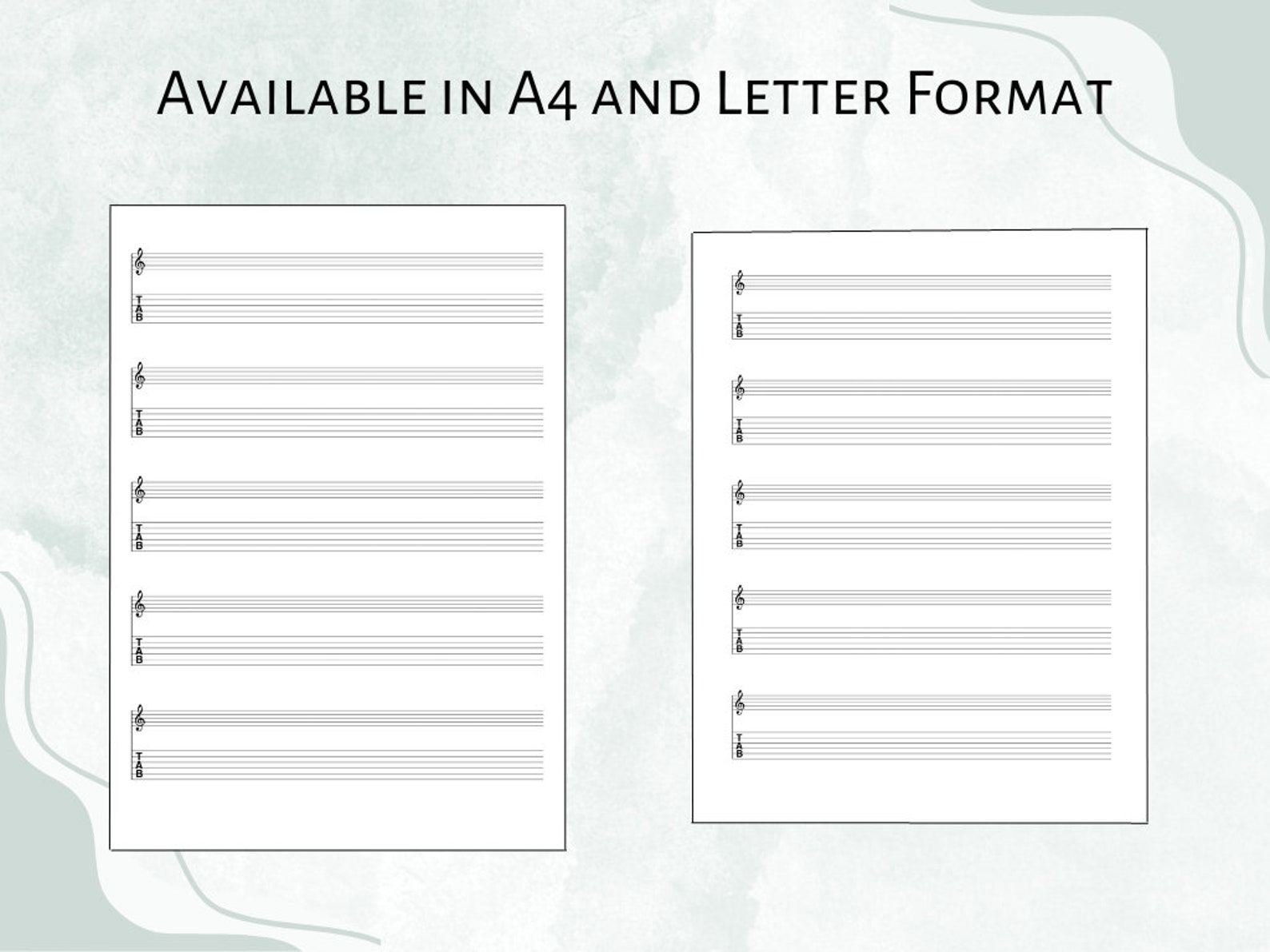 Blank Sheet Music and Tab for 6 Strings Guitar / With or Without ...