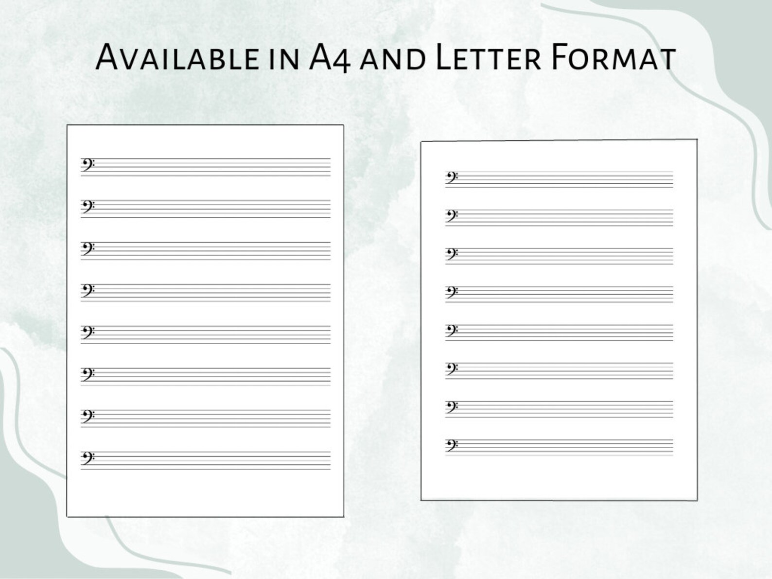 Blank Sheet Music and Tab for Bass Guitar / With or Without Barlines ...
