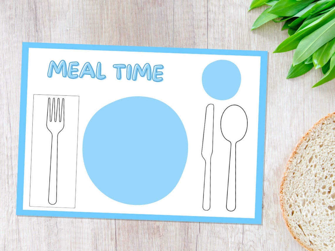 Printable Montessori Placemat for Kids and Toddlers | Educational Food ...