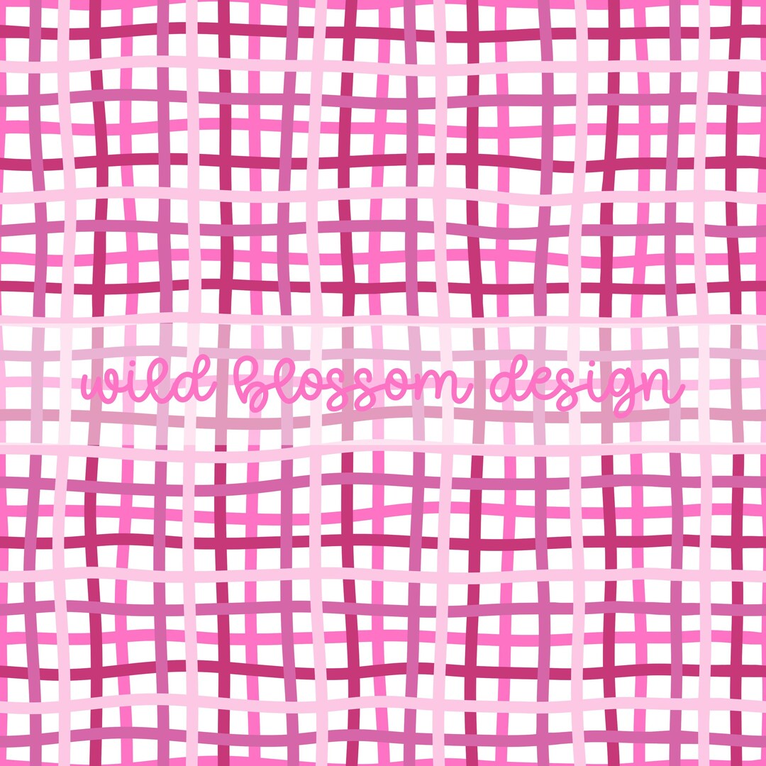 Uneven Wavy Valentine's Day Plaid Gingham Seamless Repeating Pattern ...