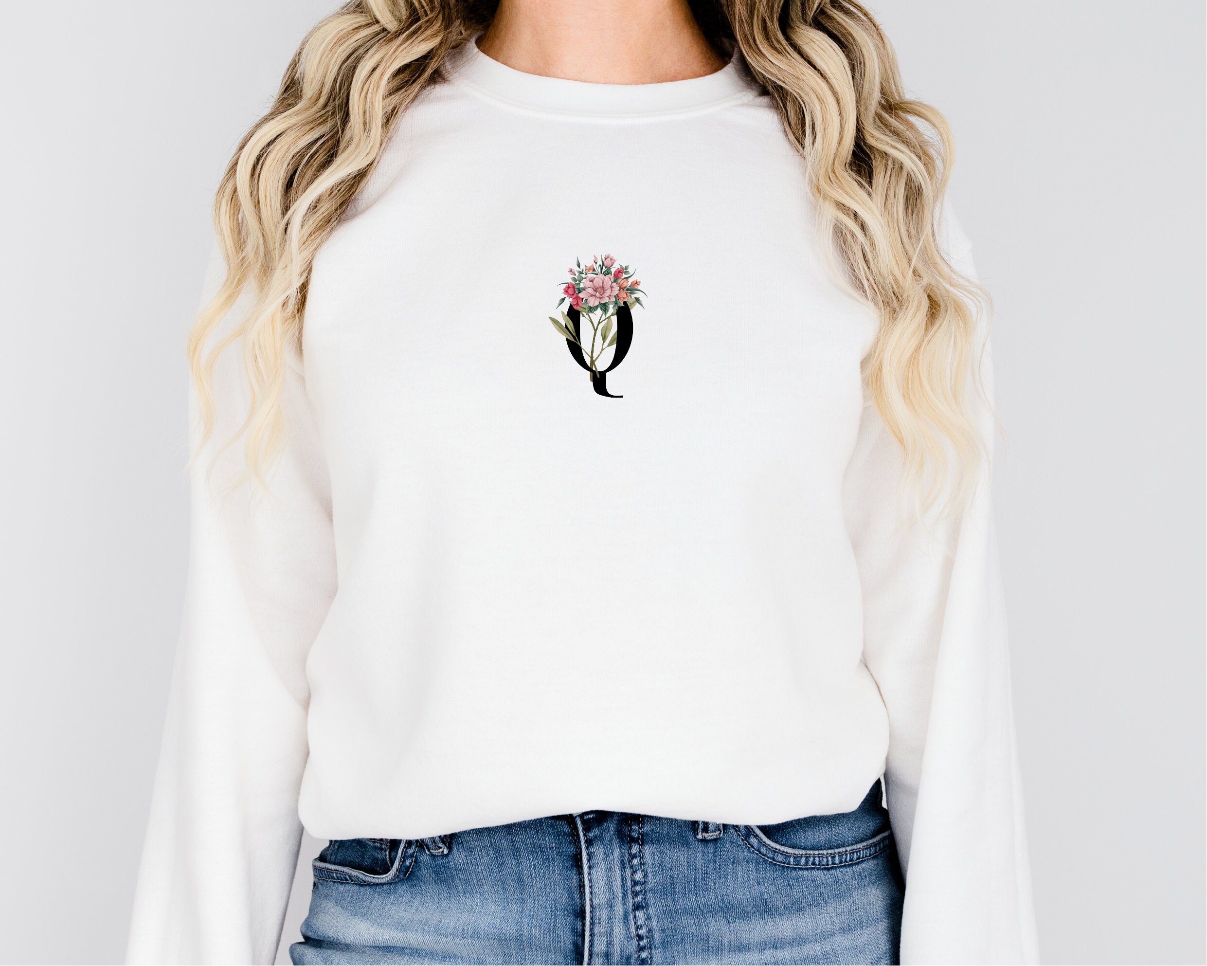 Alphabet Initial Sweatshirt, Alphabet Sweatshirt, Custom Sweatshirt and ...