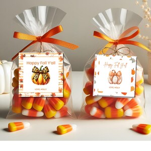 Digital Happy Fall Y'all Thanksgiving Pumpkin Treat Gift Tags Teacher ...