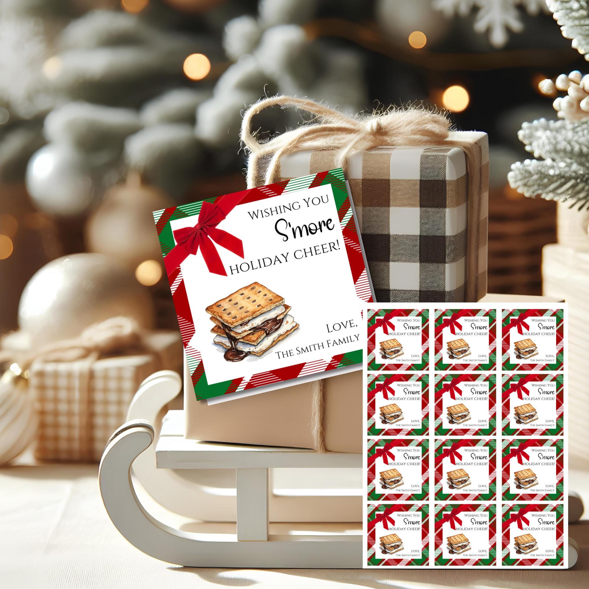 Digital Holiday Christmas Appreciate You S'more Treat Gift Tags 2.5 X 2 ...