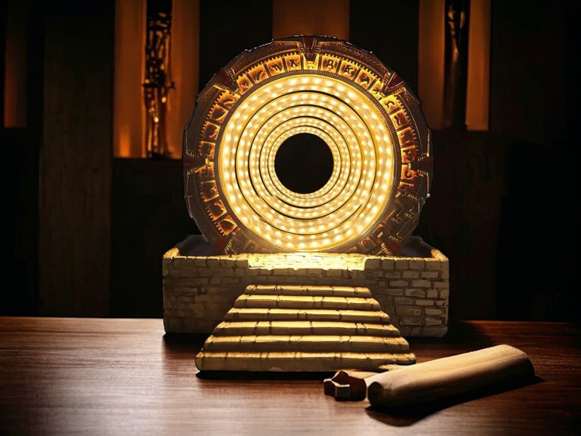 Science Fiction Sculpture Illuminated 3D Model Resin Stargate Infinity ...