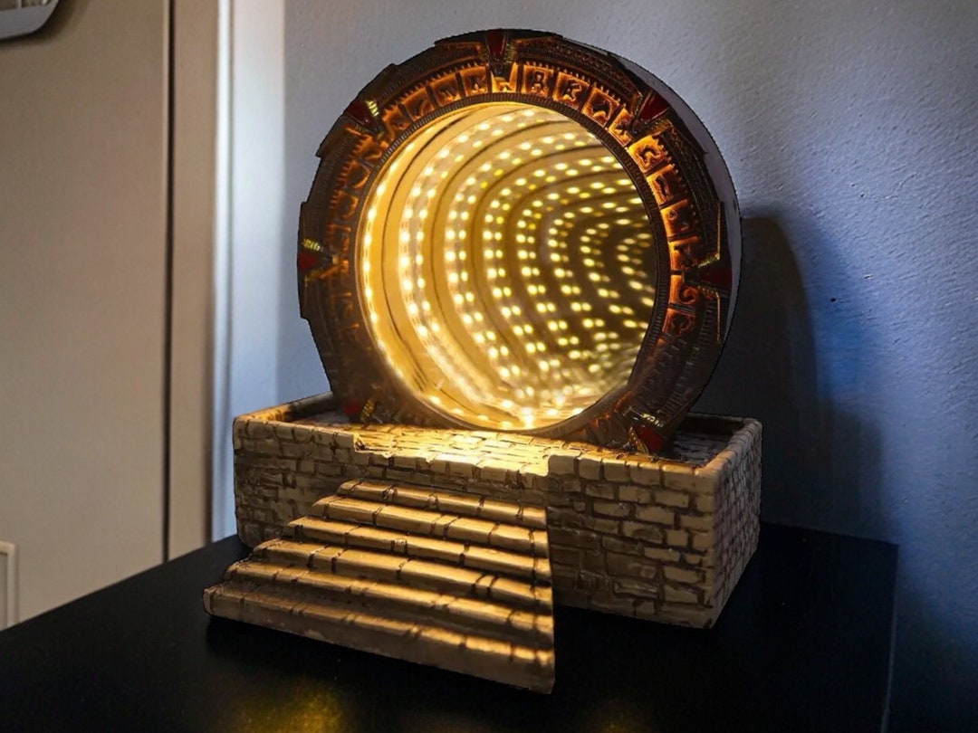 Science Fiction Sculpture Illuminated 3D Model Resin Stargate Infinity ...