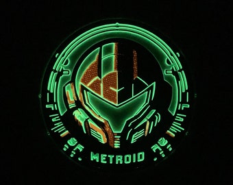 Metroid Samus Led Sign Wall Art Decor Glow in the Dark Wall Art Game ...