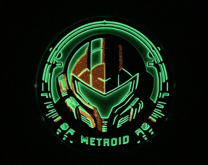 Metroid Samus Led Sign Wall Art Decor Glow in the Dark Wall Art Game ...