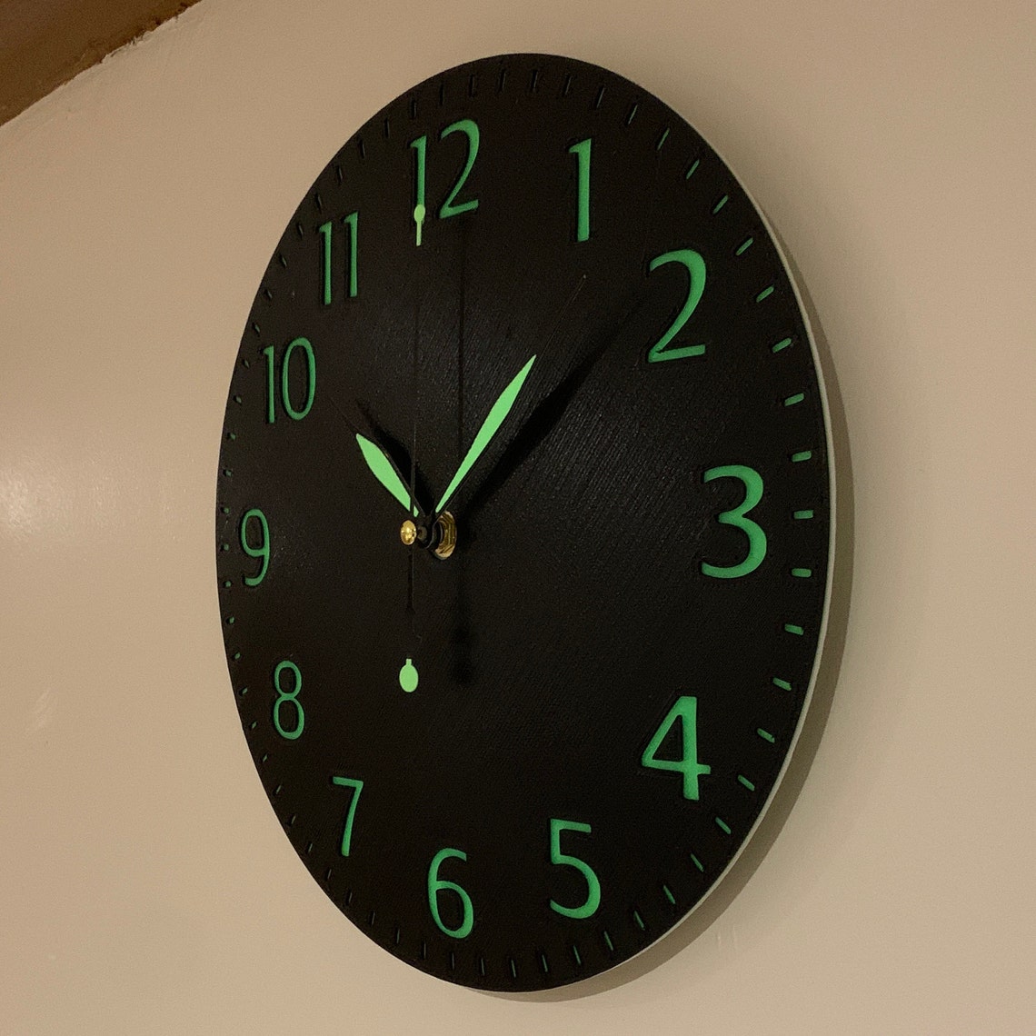 Standard Glow in the Dark 3D Printed Wall Clock Variant 1 - Etsy