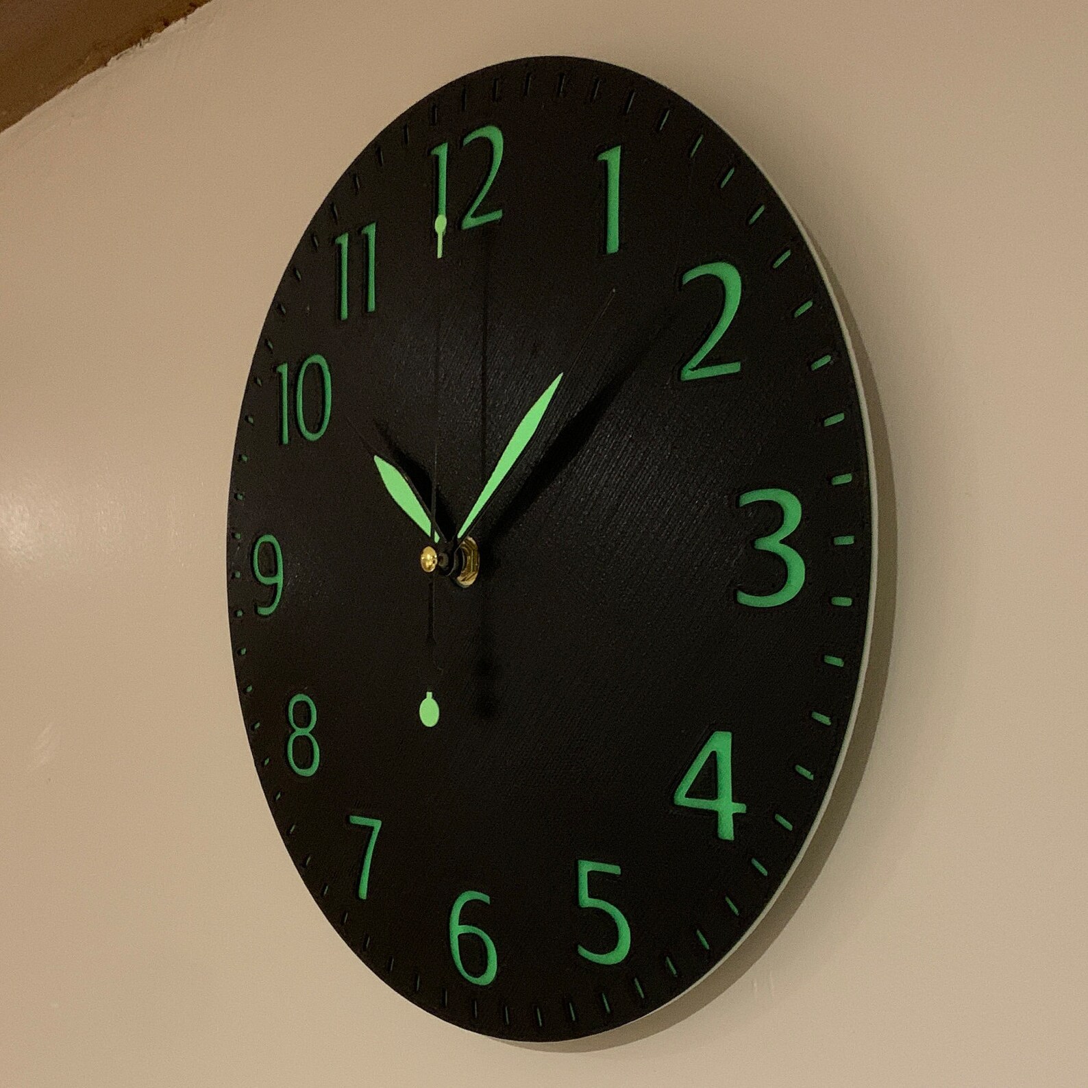 Standard Glow in the Dark 3D Printed Wall Clock Variant 1 - Etsy