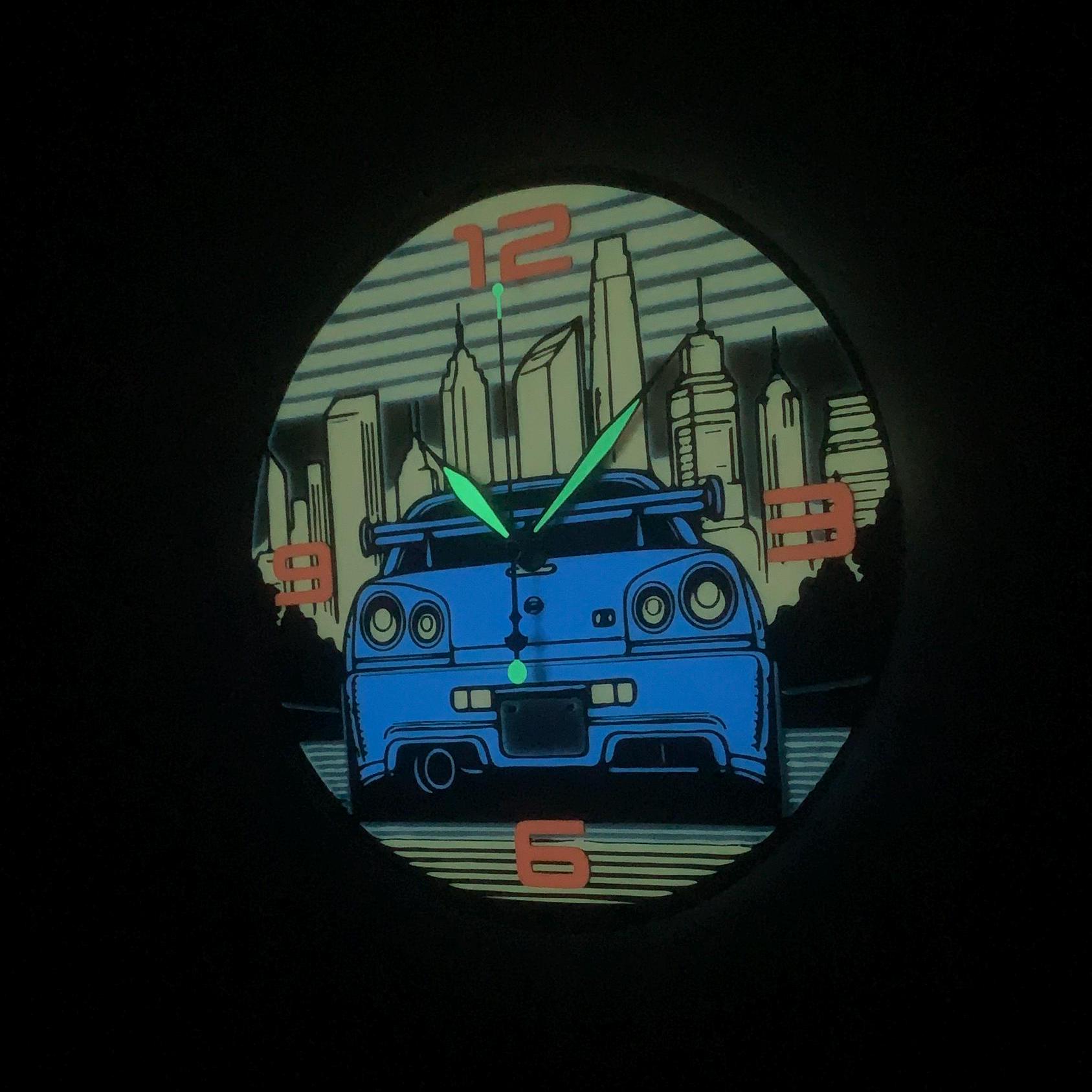Nissan GTR R34 Variant 1 3D Printed Glow in the Dark Clock - Etsy